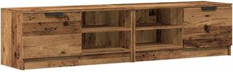 vidaXL Vidaxl - Meubles tv 2 pcs vieux bois 80x35x36,5 cm bois ding&eacute;nierie