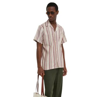 Les Deux Chemise Lawson &agrave; rayures SS - Homme - Chemises - Multicolore - Taille: L