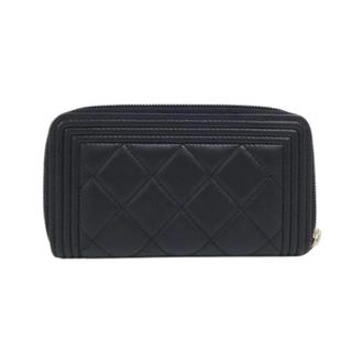 Chanel Pre-owned Boy Lambskin Wallet - - Pre-owned - Damen - Schwarzk - ONE SIZE