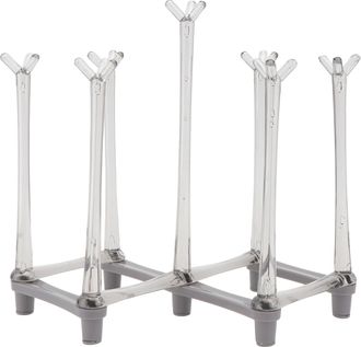 BESPORTBLE Veemoon Ausziehbarer Kelch und Tellerhalter aus Robustem PP Material Kelchabtropfst&auml;nder In Hellgrau f&uuml;r Haushalt und Bar Platzsparendes Aufbewahrungs