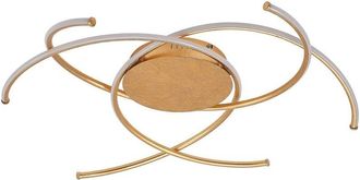 Lindby Neuwertig] Lindby Yareli Led Deckenlampe Deckenleuchte Leuchte Lampe 70 Cm Wohnzimmer Gold B-Ware