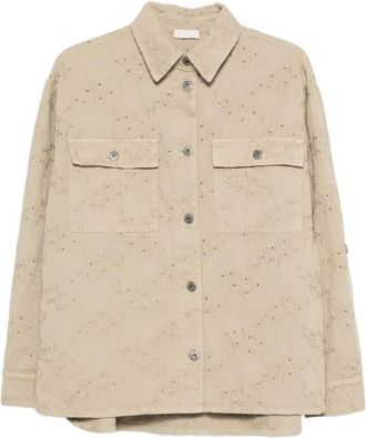 Liu Jo Femme, Blouses et Chemises, Beige, Taille: 40 FR Shirt