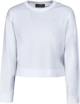Moorer Femme, Pulls, Blanc, Taille: 40 FR Pull ras du cou