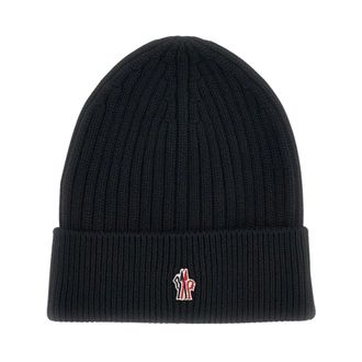 Moncler Bonnet en maille c&ocirc;tel&eacute;e - Homme - Accessoires - Noir - Taille: ONE Size