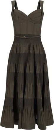 Zimmermann Femme, Robes, Vert, Taille: 36 FR Robe Midi Pliss&eacute;e Drap&eacute;e