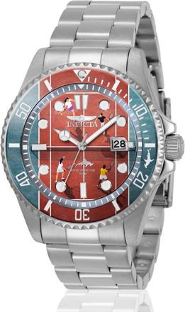 Invicta Pro Diver 51055 Herrenuhr - Quarzwerk - Edelstahl mit rotem Zifferblatt - 43 mm - Summerville