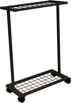 Generic Robuster Tennisschl&auml;ger-Pr&auml;sentationsst&auml;nder, Offener Tennisschl&auml;ger-Aufbewahrungsst&auml;nder Mit 4 Rollen, for Tennis- Und Badmintonschl&auml;ger(Black)