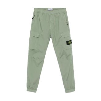 Stone Island Homme, Pantalons, Vert, Taille: W33 Pantalon Confortable Tapered pour Homme