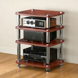 Generic HiFi Regal Audio-Rack, Druckerst&auml;nder, AV-Medienst&auml;nder mit sto&szlig;d&auml;mpfenden Fu&szlig;rasten, Audio-Rack-Tower, CD-Player-St&auml;nder for Zuhause/B&uuml;ro/Audio-Video