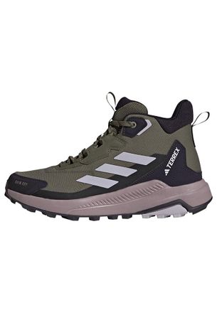 adidas Damen Terrex Anylander Mid RAIN.RDY Hiking Shoes Wanderschuhe, Olive Strata/Silver Dawn/Amber Tint, 37 1/3 EU