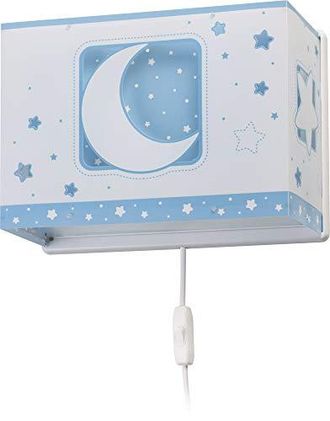 Dalber kinder Wandlampe, Kinderlampe Wandleuchte Mond und Sterne Moon Light Blau