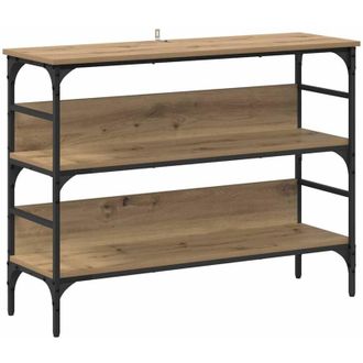 vidaXL Table console avec étagère chêne artisanal 100 x 32 x 75 cm vidaXL