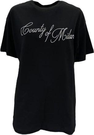 Marcelo Burlon Femme, Tops, Noir, Taille: 38 FR T-shirts &agrave; manches courtes