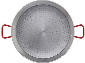 Metaltex Paella-Pfanne aus poliertem Stahl, 30 Portionen, 70 cm