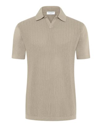 Tiger Of Sweden Geripptes Poloshirt aus Baumwolle in