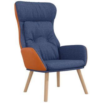 vidaXL Relaxsessel Blau Stoff und pvc Vidaxl