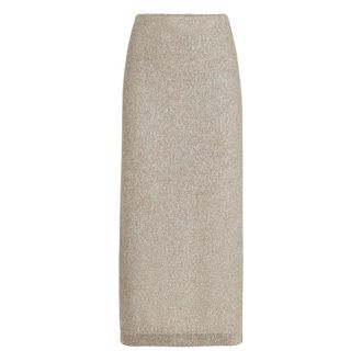Brunello Cucinelli Jupe &agrave; Texture &Eacute;clatante - Femme - Jupes - Beige - Taille: 40 FR