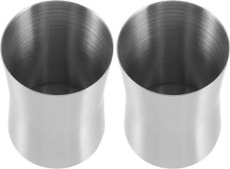 BESPORTBLE HOODANCOS Unzerbrechliche Edelstahl Zahnpasta Becher mit Halter f&uuml;r Mundsp&uuml;lung - 2 St&uuml;ck Reise Mundsp&uuml;lbecher f&uuml;r Paare Wiederverwendbar Badezimmer Z