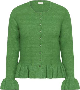 Kaffe Curve Femme, Pulls, Vert, Taille: 38 FR KCfarsia Cardigan
