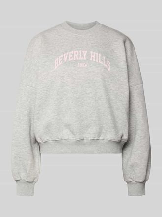 Review Sweatshirt mit Label-Print und Rundhalsausschnitt