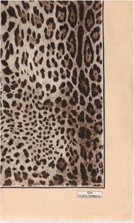 Dolce & Gabbana Schal 135 X 200 Aus Modal Und Kaschmir Mit Leopardenmuster-aufdruck - Frau Schals Und Tücher Animal-print Onesize
