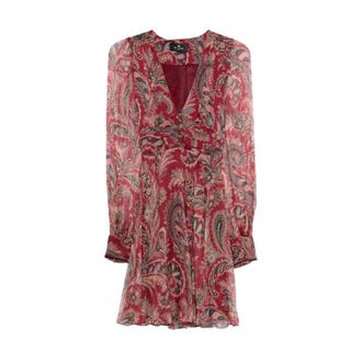 Etro Mini-robe en soie &agrave; imprim&eacute; cachemire - Femme - Robes - Multicolore - Taille: 38 FR