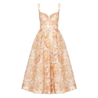 Zimmermann Femme, Robes, Orange, Taille: 40 FR Rebellion Drape Midi Dress