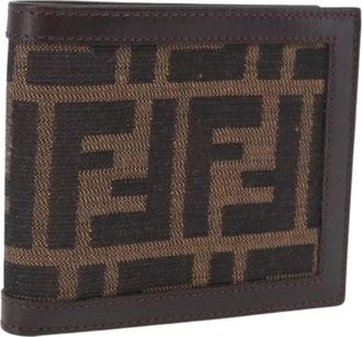 Fendi Portefeuille bifold Fendi Zucca doccasion - Homme - Pre-owned - Brun - Taille: ONE Size
