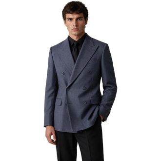 Dolce & Gabbana Sicilia Double-Breasted Jacket - - Jackets - Herren - Blau - M