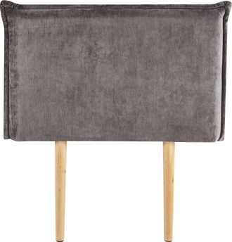 IDIMEX Kopfteil DELMO mit Holzbeinen 90 cm in grau - Headboard mit Stoffbezug, Bettrückwand für Einzelbetten, modernes Kopfende