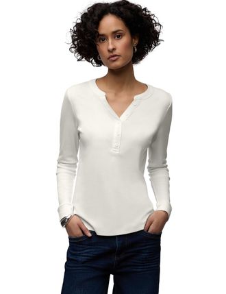 Street One Shirt in Unifarbe Off White 44