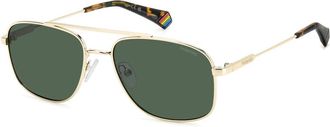 Polaroid Gold Gr&uuml;n Polarisierte Sonnenbrille - - Accessories - Herren - Gelb - 56 MM