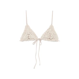 Frankies Bikinis Elena Crochet-knit Triangle Bikini Top