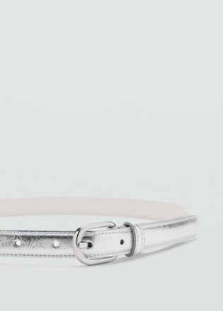 Mango G&uuml;rtel mit Metallschnalle silber - Damen - XL - MANGO