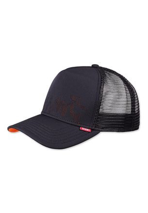 Djinns Trucker Cap HFT Burned Sports Black Orange Schwarz, Size:OneSize