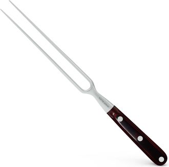 GIESSER seit 1776 - Made in Germany - Tranchiergabel 21 cm Rocking Chefs, PremiumCut Fork No 1, Fleischgabel, Micarta, rot, genietet, rostfrei, deutsches Gril