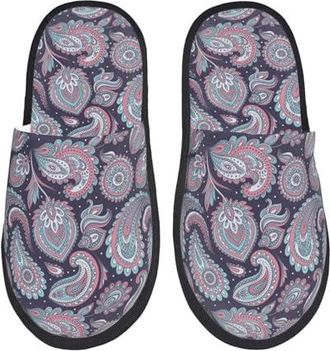 Generic Pantoufles Unisexes Fleur Rouge Vert Pâle House Chaussures Confort Automne Hiver Chaude Pantoufles, Pour Intérieur Extérieur, Femmes, Mariage, M