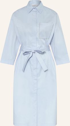 PESERICO Peserico Hemdblusenkleid Mit Schmucksteinen Und 3/4-Arm blau