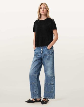 AllSaints Tay - Carpenter-Jeans in Vintage-Indigoblau