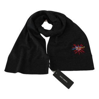 Dolce & Gabbana DGLovesLondon Wrap Schal Wollschal - - Accessories - Damen - Schwarzk - ONE SIZE
