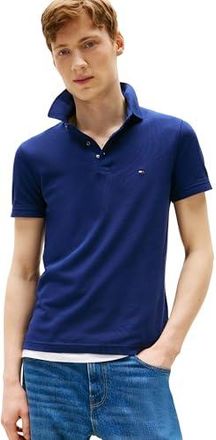 Tommy Hilfiger Polo Manches Courtes Homme 1985 Slim Fit, Bleu (Preppy Navy), XXL