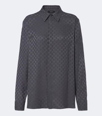 Gucci Chemise en serg&eacute; de soie GG