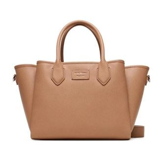 Emporio Armani Stilvolle Handtasche mit Logo-Print und abnehmbarem Riemen - - Bags - Damen - Braun - ONE SIZE