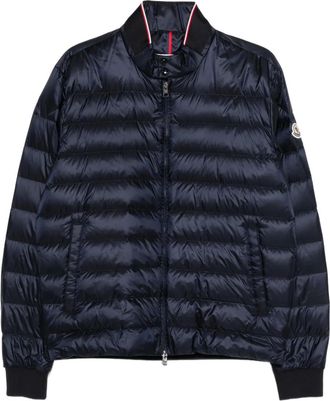 Moncler Jacke mit Logo-Patch - Blau