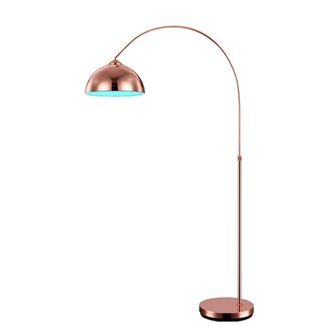 Globo Lighting RGB LED Bogen Steh Stand Lampe Leuchte inkl. Fernbedienung Farbwechlser Beleuchtung Kupfer-Farbig Höhenverstellbar