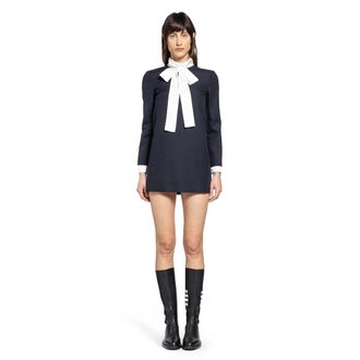 Thom Browne Straight Shift Dress in High-Twist Wool Suiting