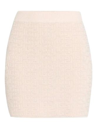 Balmain jupe mi-longue à motif monogrammé - Tons neutres