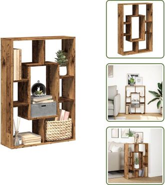 vidaXL The Living Store - vidaXL B&uuml;cherregal Altholz-Optik 63x20x90 cm Holzwerkstoff