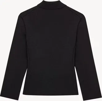 Saint Laurent Wool-Blend Textured Jacket - Black