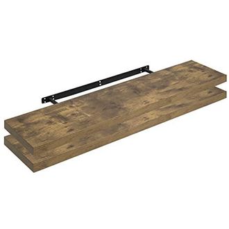 Woltu &Eacute;tag&egrave;re Murale, &Eacute;tag&egrave;re Flottante en MDF, Lot de 2, pour Salon, Cuisine, Chambre, Salle de Bain, RG9315hov-2